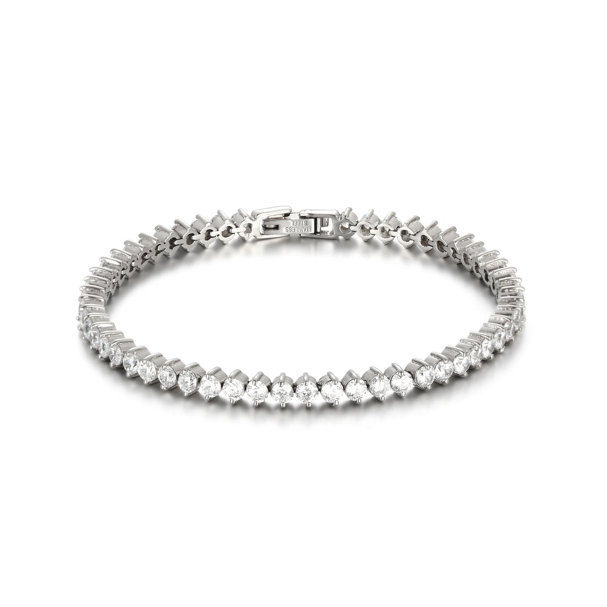Cubic Zirconia 316L Stainless Steel Tennis Bracelet – SUNKING JEWELLERY